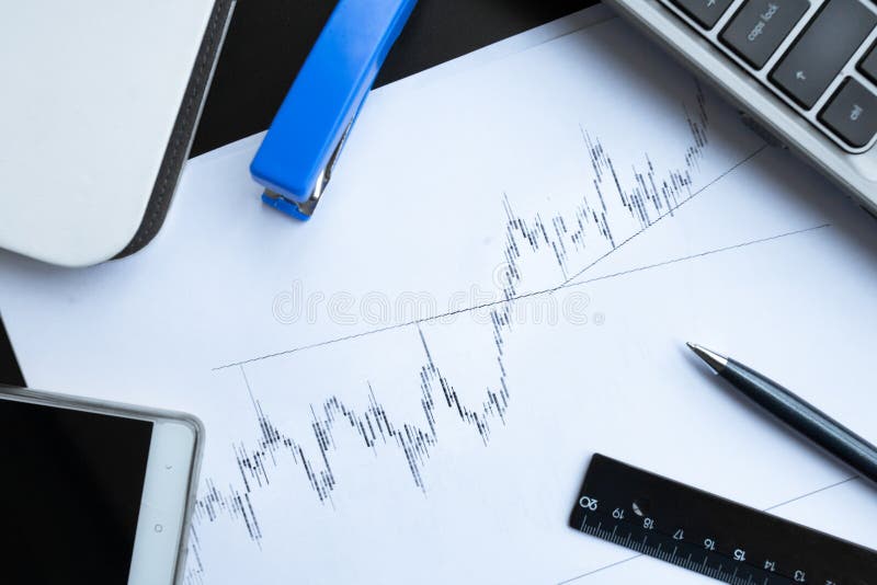 Financial Graphs on Office Table Stock Photo - Image of earnings, funds ...