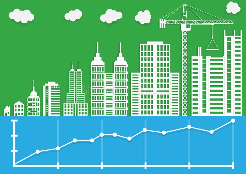 Financial Growth Chart. the Building and Construction Sector Stock ...