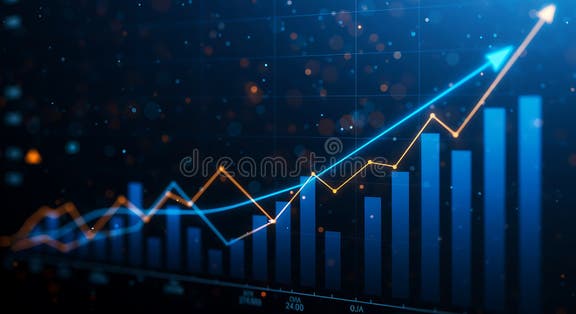 Financial Growth Chart Upward Trend Data Analytics Stock Image - Image ...