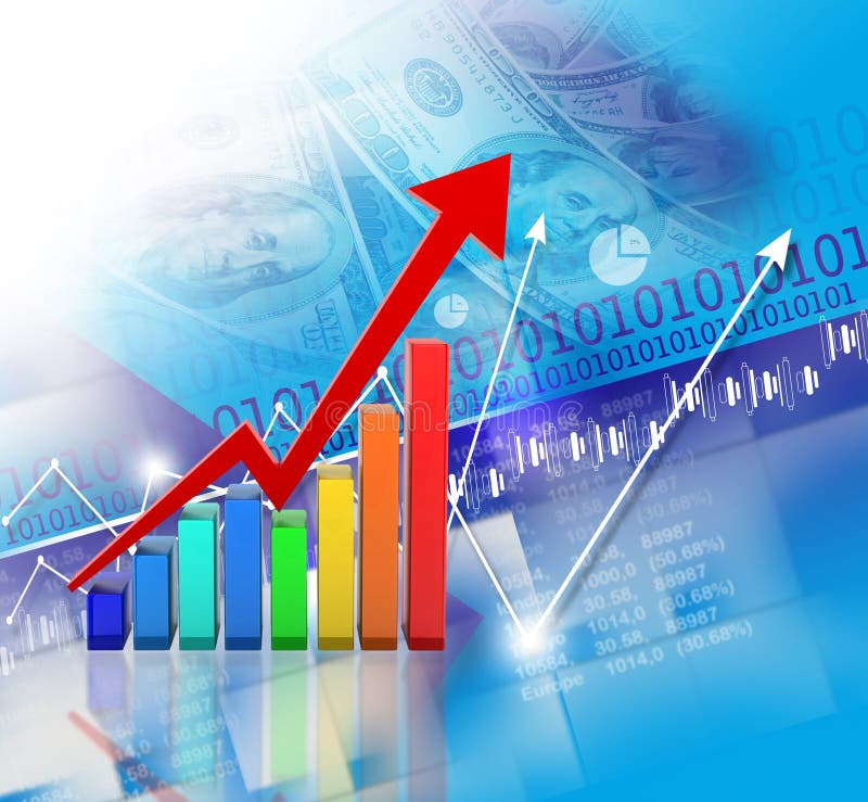 Financial growth concept stock illustration. Illustration of exchange ...