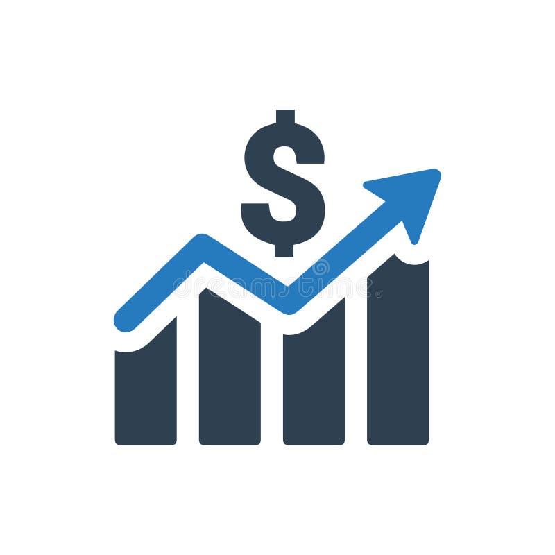 Profit Growth Icon, Earning Analytics Stock Vector - Illustration of ...