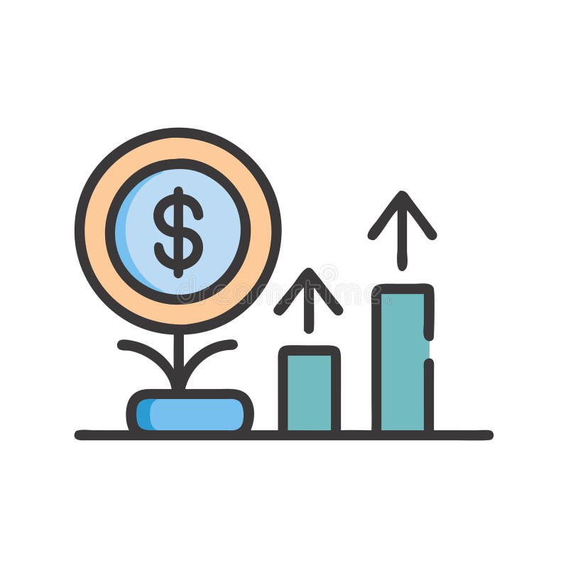 Financial Growth Icon for Business Development Stock Vector ...