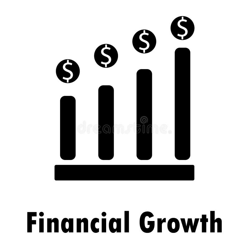 Financial Growth Icon Design Stock Vector - Illustration of circle ...