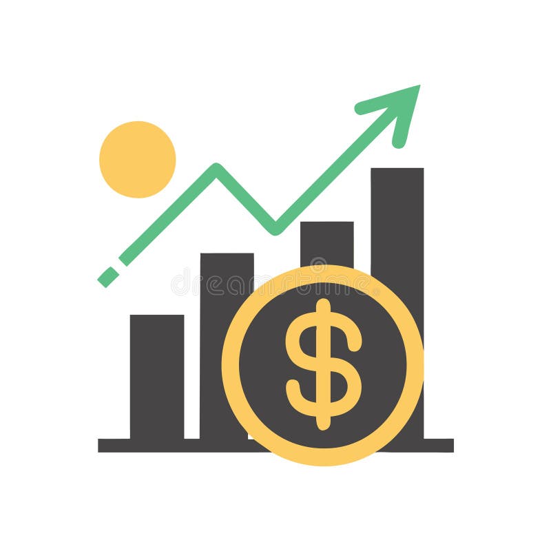 Financial Growth Icon for Economic Success Stock Vector - Illustration ...