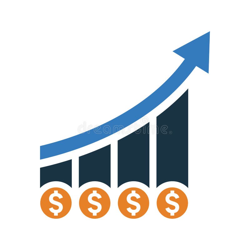 Financial Growth icon stock illustration. Illustration of flat - 263113787