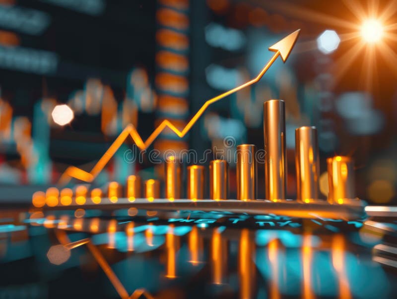 Financial Growth Indicators Stock Photo - Image of income, generated ...