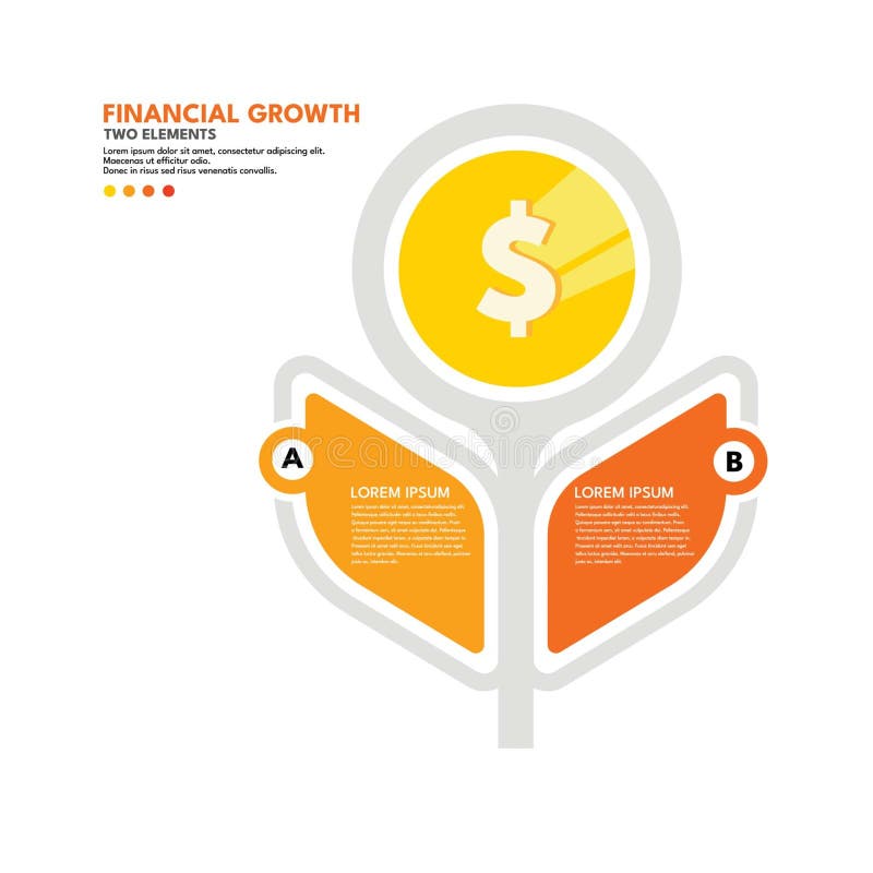 Financial Growth Infographic Template with Dollar Sign Stock Vector - Illustration of template ...