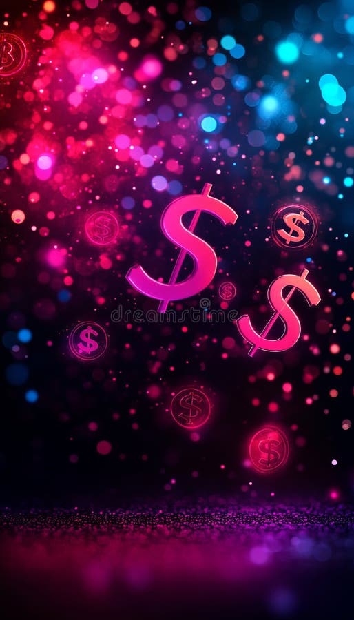 Financial Growth and Innovation a Background of Brightly Colored ...