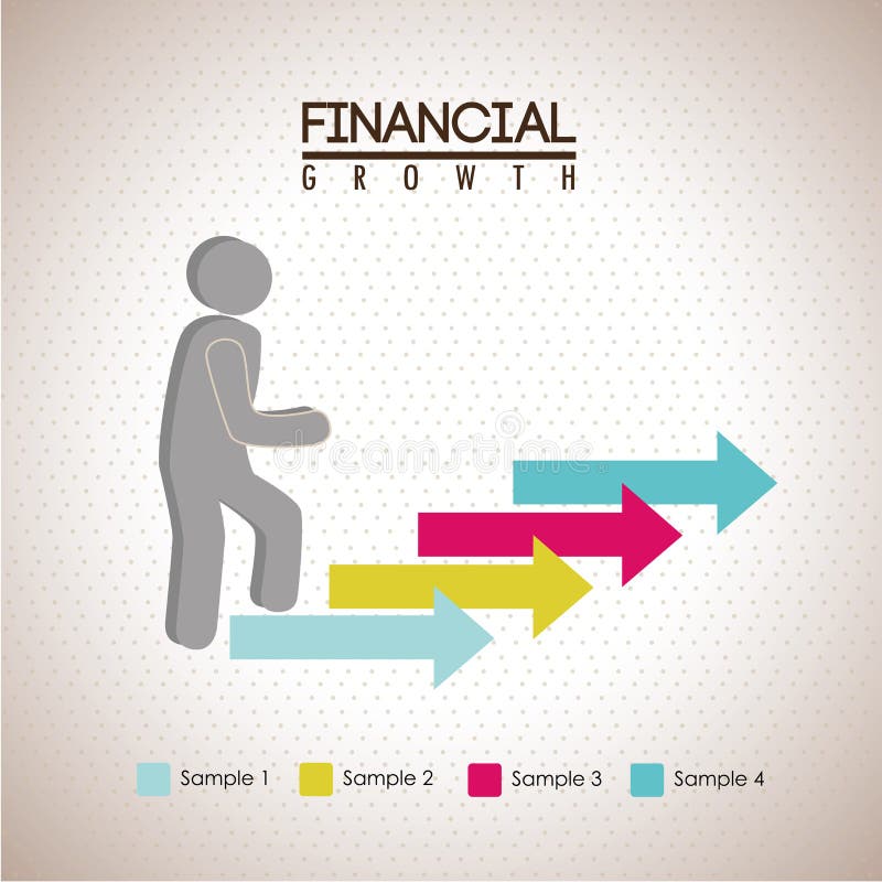 Financial Growth Up and Money Stock Vector - Illustration of graphic ...