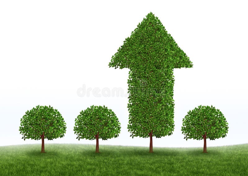 Growth and Success Tree Symbol Stock Illustration - Illustration of ...