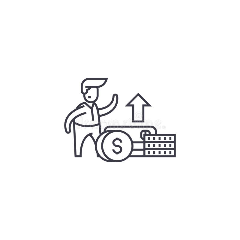Economic Growth Line Icon, Vector. Economic Growth Outline Sign ...