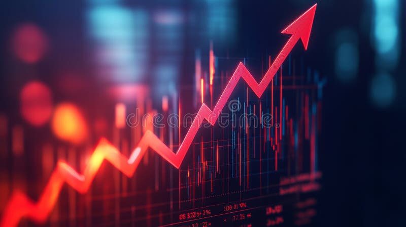 Financial Growth Visualization Upward Arrow Data Analysis and Modern ...