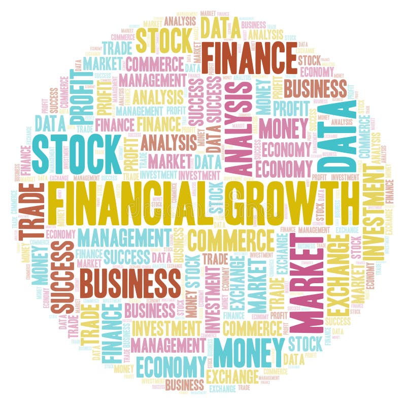 Financial Growth Word Cloud. Stock Illustration - Illustration of ...