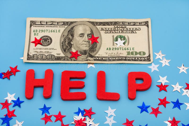 Financial Aid Money Support Help Assistance Pie Chart Stock ...