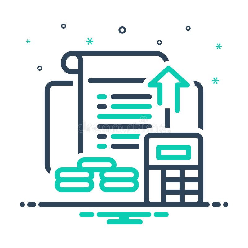 Mix Icon for Financial, Budget and Bank Statement Stock Vector ...