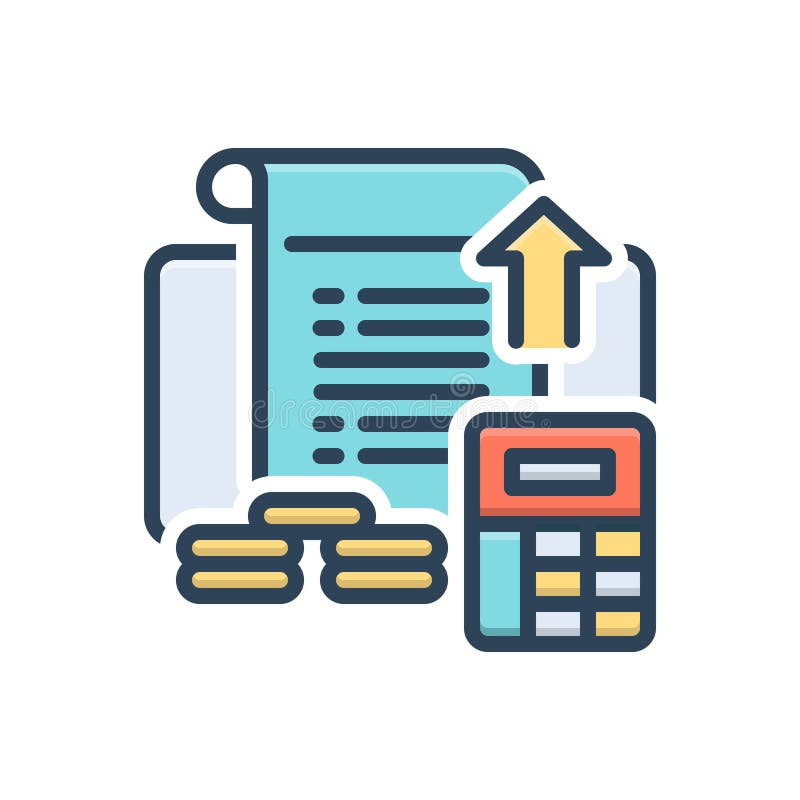 Color Illustration Icon for Financial, Budget and Bank Stock ...