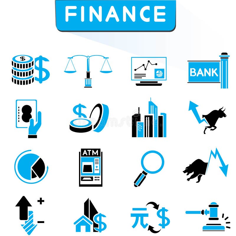 Financial icons stock illustration. Illustration of icon - 40851072