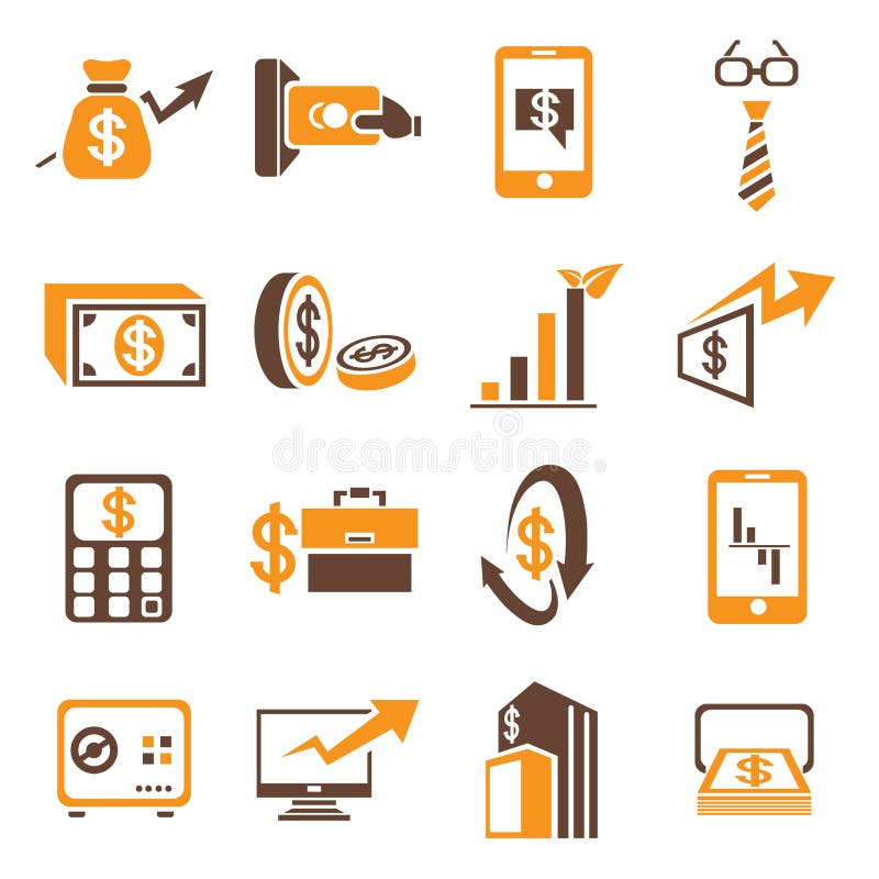 Financial icons stock illustration. Illustration of graphic - 36839157