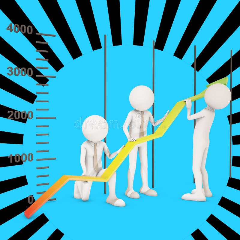 Financial Improvement Graph Arrow Teamwork Stock Illustration ...