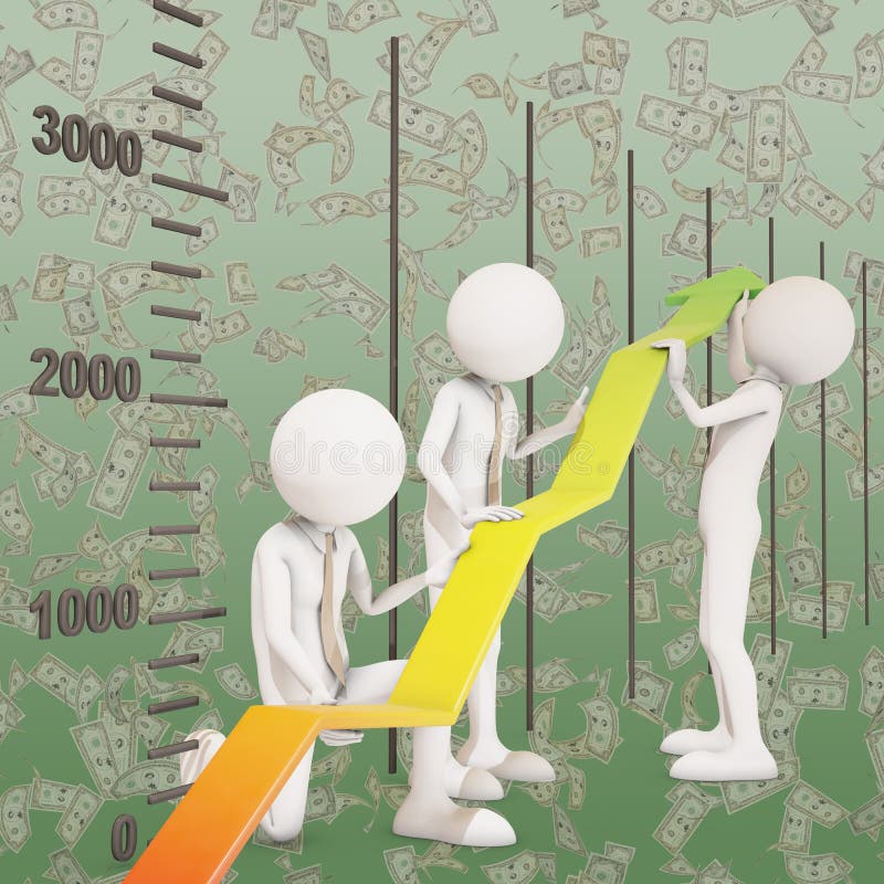 Financial Improvement Graph Arrow Teamwork Stock Illustration ... Financial Improvement Graph Arrow Teamwork Stock Illustration ...