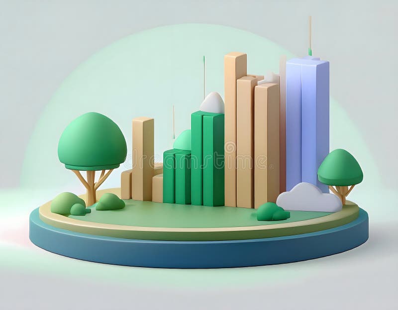 Financial Inclusion, Economy and Technology : 3D Icon of AI-driven Stock Market Analysis, Real ...