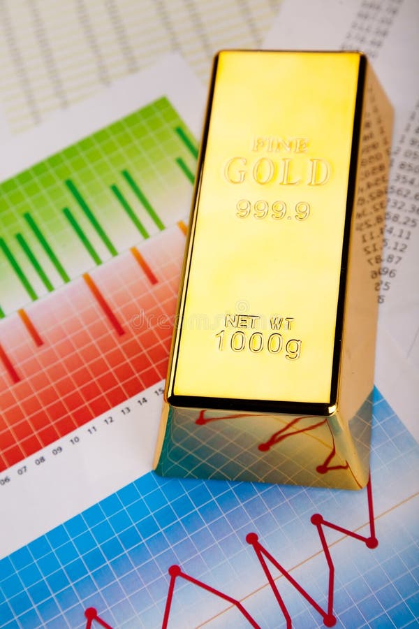 Financial Indicators,Chart,Gold Bar Stock Image - Image of bricks ...
