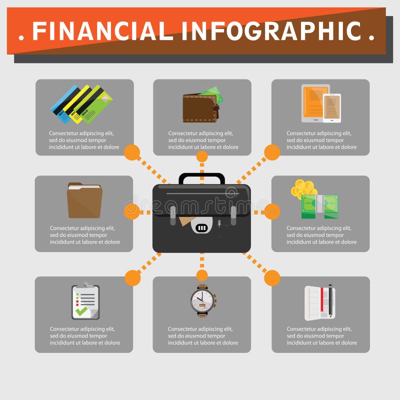 Financial Infographic. Vector Illustration Decorative Design Stock ...
