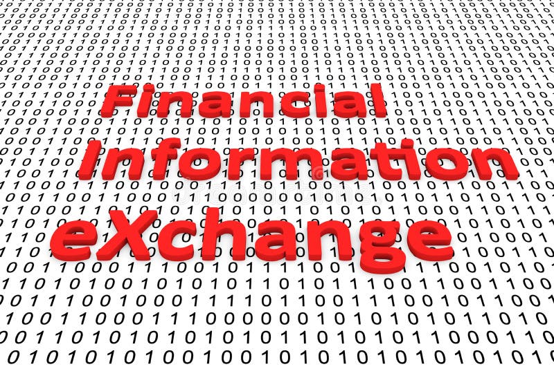 Financial Information Exchange Stock Illustration - Illustration of ...