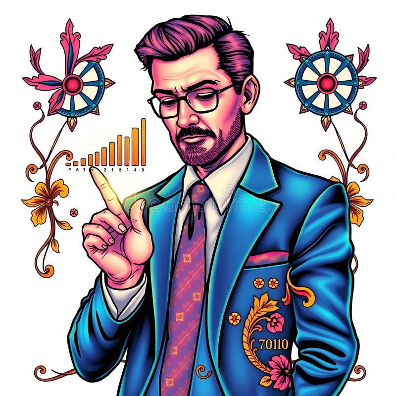 Financial Insights and Analysis Stock Illustration - Illustration of ...