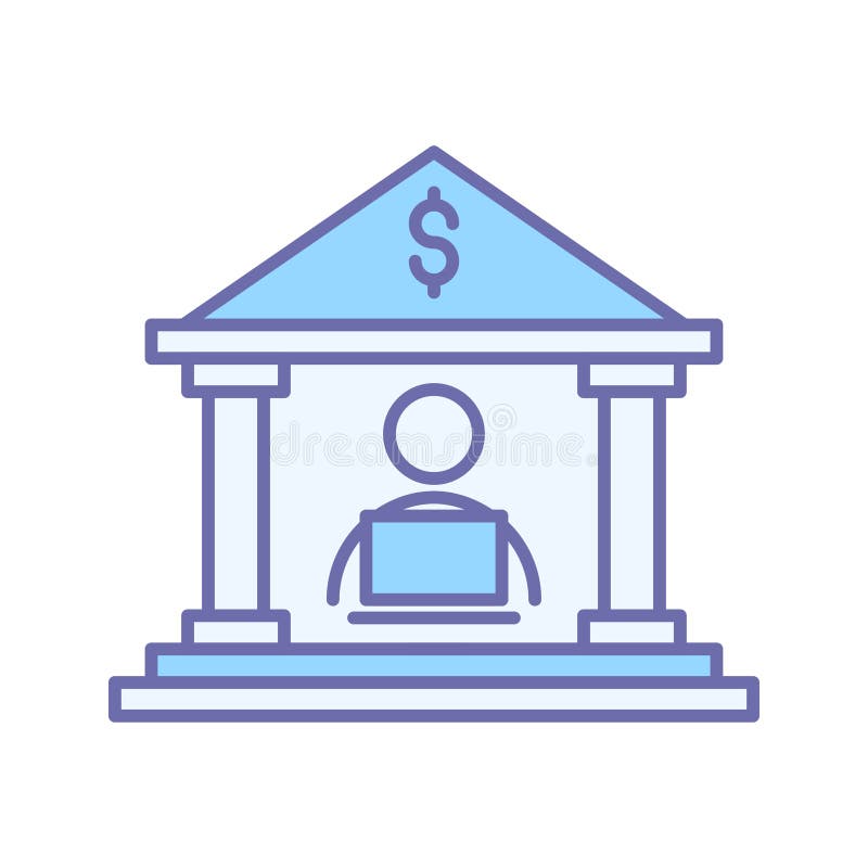 Financial Institution Bank Icon Stock Vector - Illustration of ...
