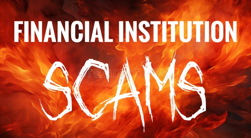 Financial Institutions SCAMS Text Illustration Stock Illustration ...