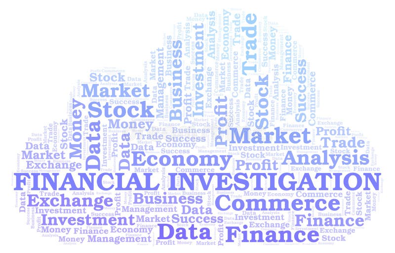 Financial Investigation Word Cloud. Stock Illustration - Illustration ...