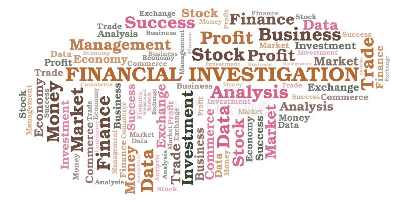 Financial Investigation Word Cloud. Stock Illustration - Illustration ...