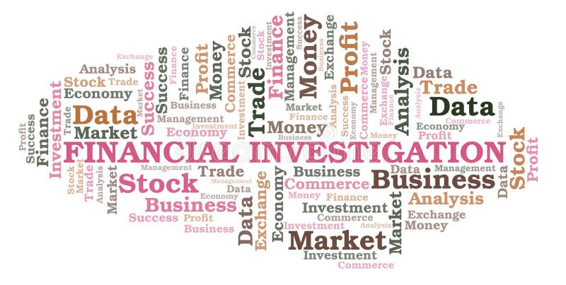 Financial Investigation Word Cloud. Stock Illustration - Illustration ...