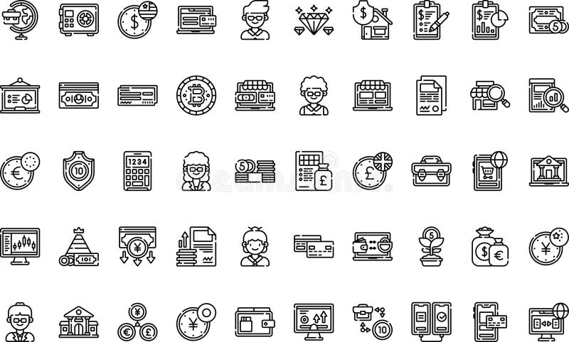 Financial Issues Icons Icons Simple Vector Icon. Illustration Symbol ...
