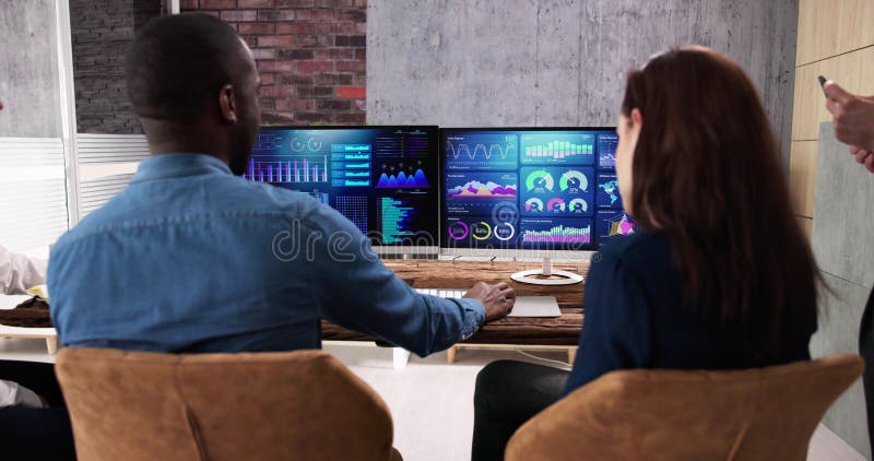 Financial KPI Analytics Dashboard on Computer Stock Image - Image of meeting, analytics: 268908523