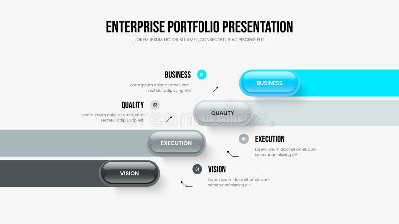 Financial Launch 4 Step Diagram Slide Design Stock Vector ...