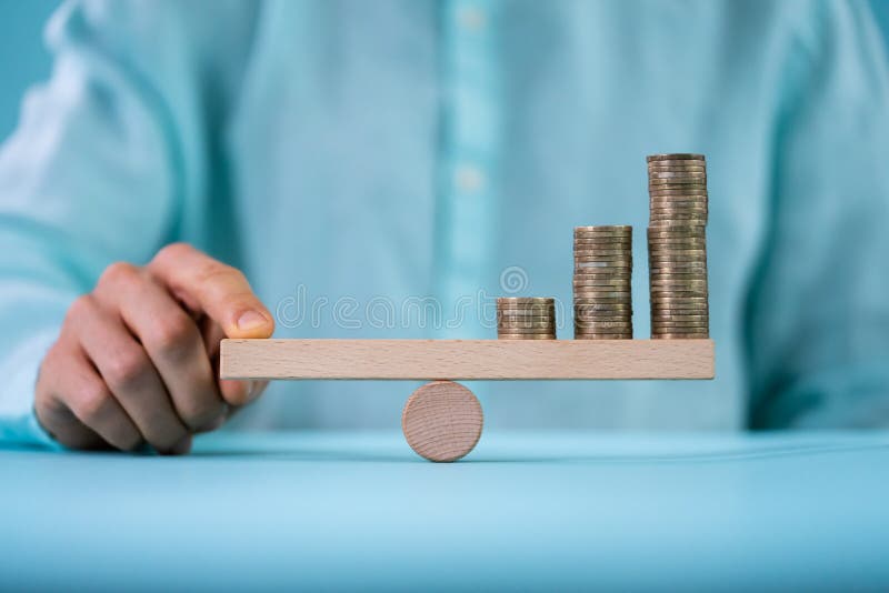 Financial Leverage and Wealth Balance during Stock Image - Image of ...