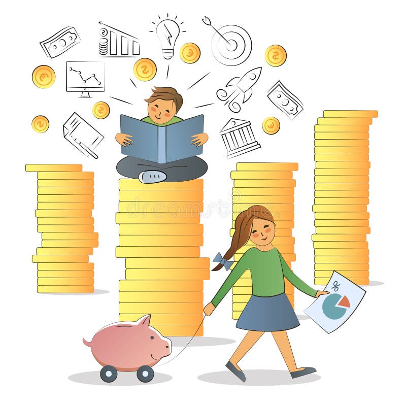 Financial Literacy Concept. Stock Vector - Illustration of financial ...