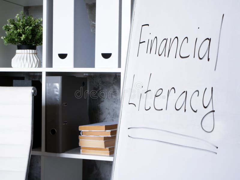 Financial Literacy Handwritten on Whiteboard. Stock Image - Image of ...