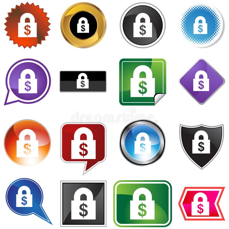 Financial Lock stock vector. Illustration of device, bank - 14123252