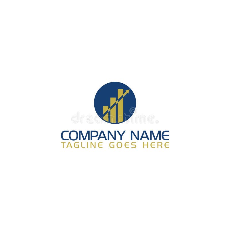 Financial Logo Design Template Isolated on White Background Stock ...