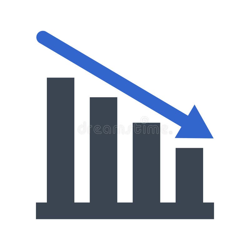 Financial Loss Icon stock vector. Illustration of loss - 120778614