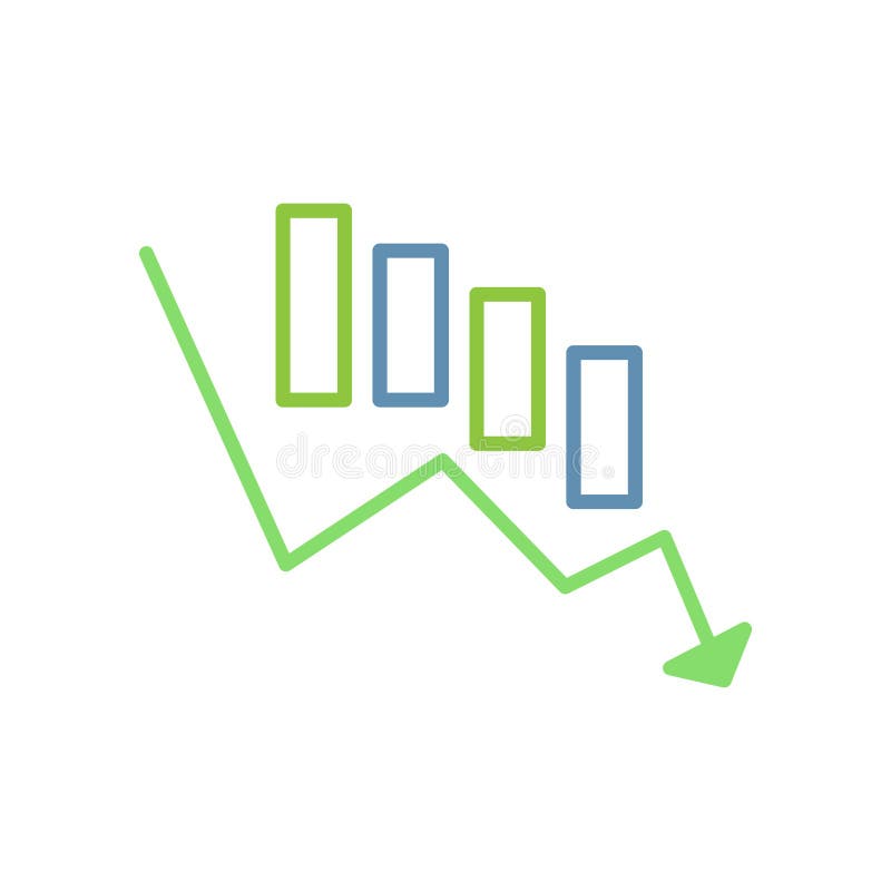 Financial Loss Vector Icon Logo Design Stock Vector - Illustration of ...