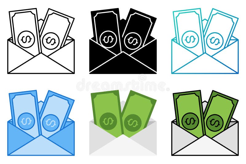 Financial Mail in Flat Style Isolated Stock Vector - Illustration of ...