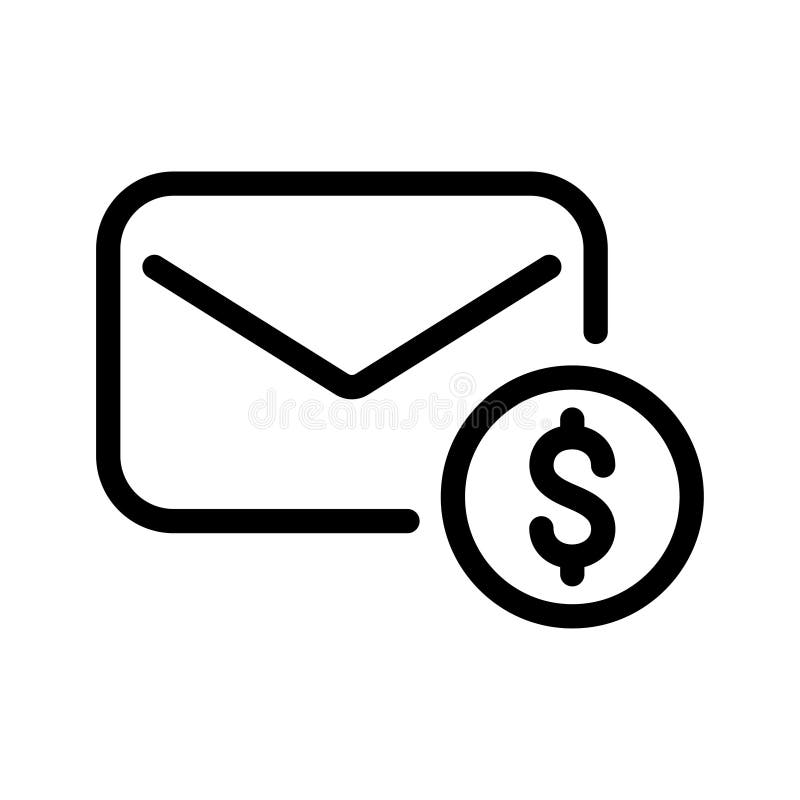 Financial Mail icon stock vector. Illustration of mail - 222139057