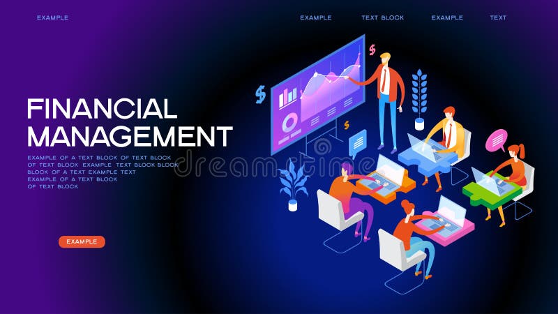 Financial Management Concept Banner Stock Vector - Illustration of ...