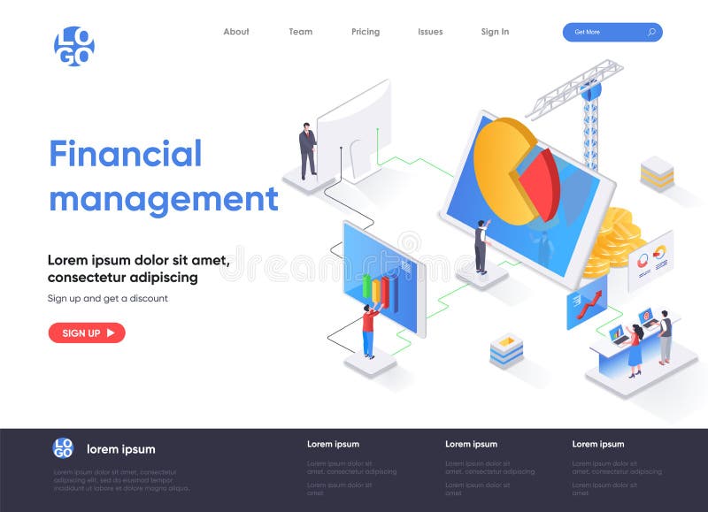 Financial Management Landing Page with People Characters. Financial ...