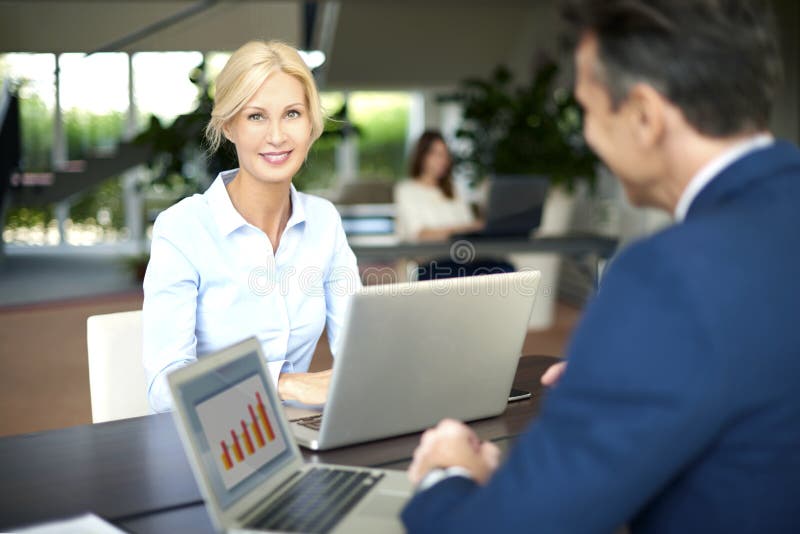 Financial Management at Work Stock Image - Image of people, looking ...