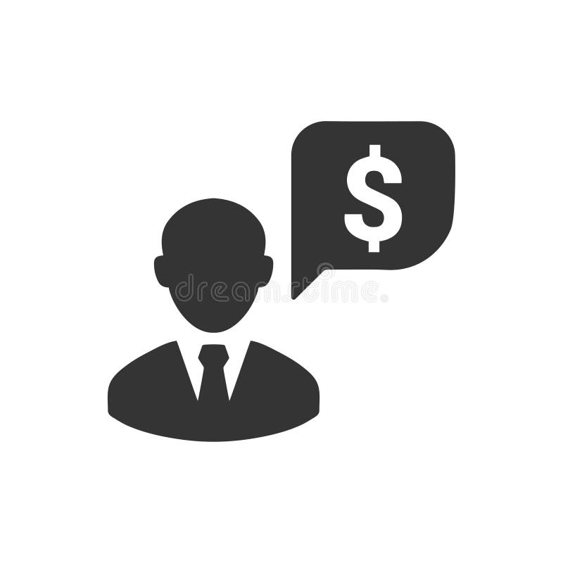 Financial Manager Icon stock vector. Illustration of sign - 120453016